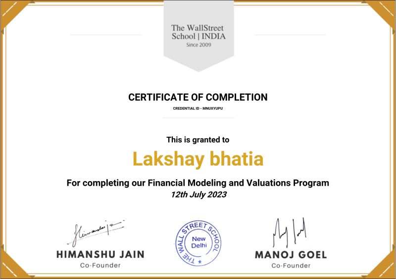 Lakshay Bhatia on LinkedIn: #linkedinfamily #wallstreetschool #learning ... Lakshay Bhatia on LinkedIn: #linkedinfamily #wallstreetschool #learning ...
