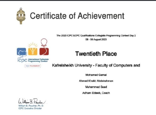 Ahmed khalid Almadbwly on LinkedIn: #ecpc Ahmed khalid Almadbwly on LinkedIn: #ecpc