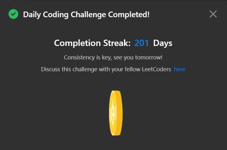 Finished a 200+ day #LeetCode challenge | Vikas VIKAS posted on the ... Finished a 200+ day #LeetCode challenge | Vikas VIKAS posted on the ...
