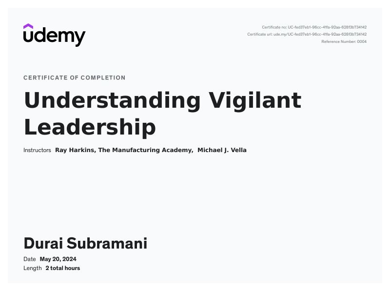 Durai Subramani on LinkedIn: Check out this certificate I got for ... Durai Subramani on LinkedIn: Check out this certificate I got for ...