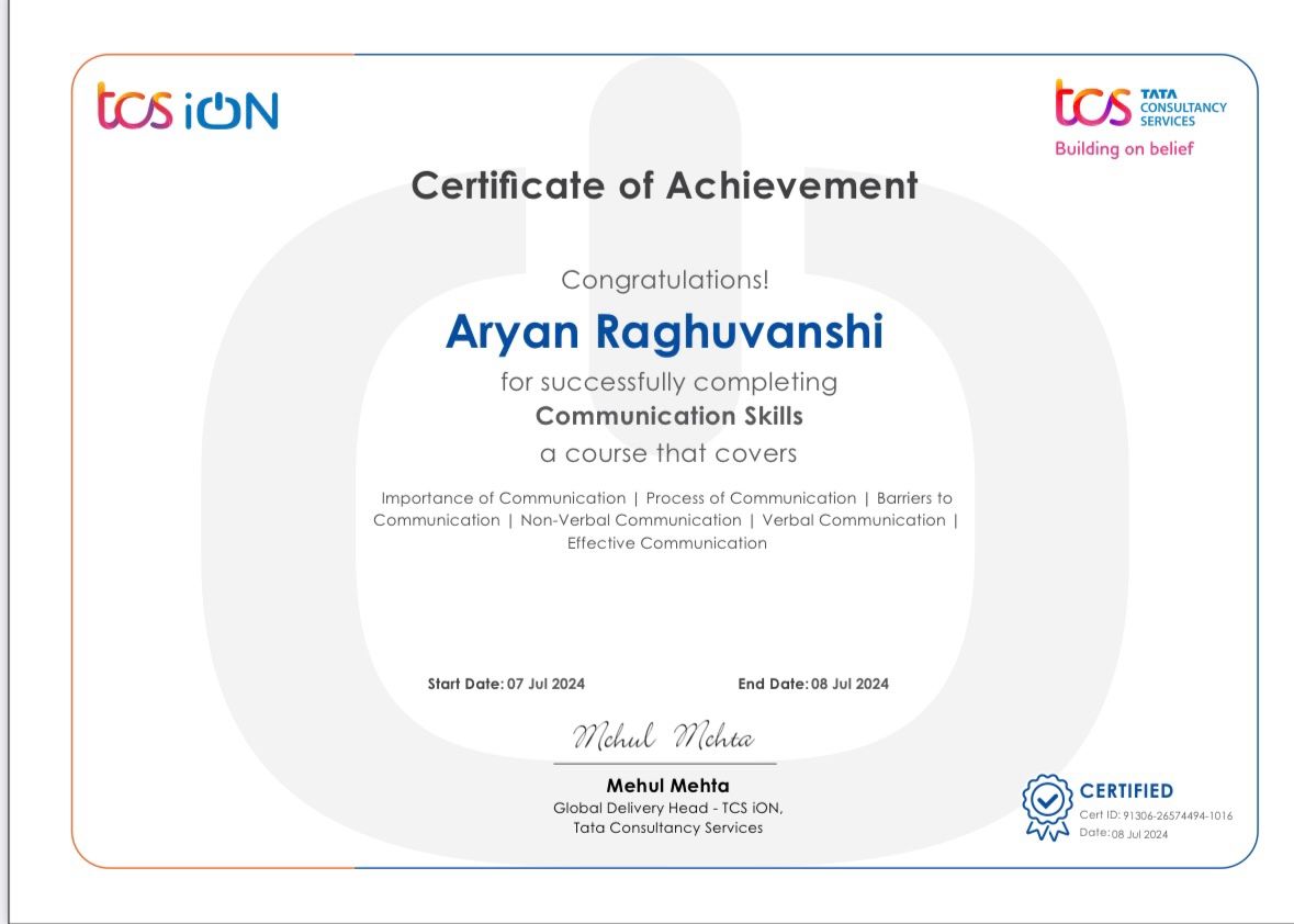 Aryan Raghuvanshi on LinkedIn: Exciting News! 🌟 I am thrilled to share ... Aryan Raghuvanshi on LinkedIn: Exciting News! 🌟 I am thrilled to share ...