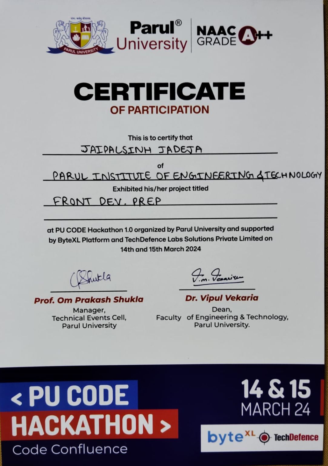 Jaipalsinh Jadeja on LinkedIn: What a great experience was to be part ... Jaipalsinh Jadeja on LinkedIn: What a great experience was to be part ...