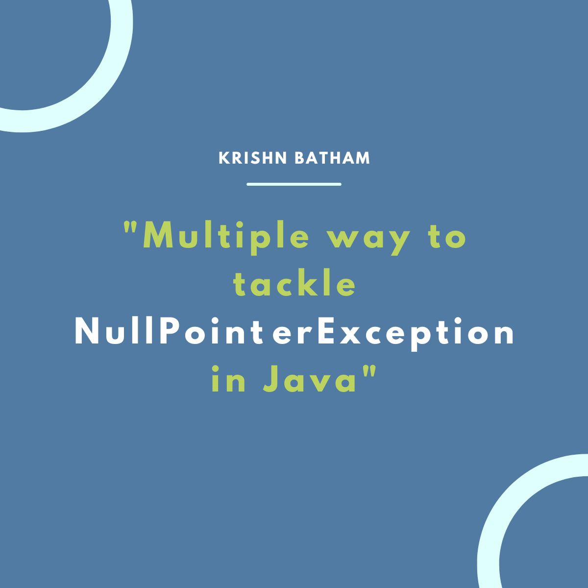 Krishna Batham on LinkedIn: #javaprogramming #nullpointerexception # ... Krishna Batham on LinkedIn: #javaprogramming #nullpointerexception # ...