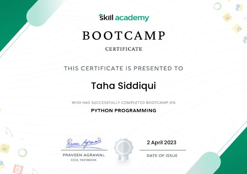 Taha Siddiqui on LinkedIn: #skillacademy #python #engineering #cse Taha Siddiqui on LinkedIn: #skillacademy #python #engineering #cse