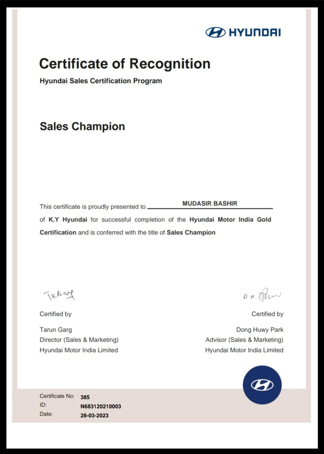 MUDASIR BASHIR on LinkedIn: Gold Certification MUDASIR BASHIR on LinkedIn: Gold Certification