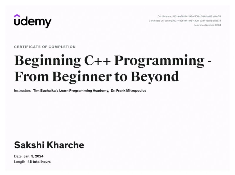 Sakshi Kharche on LinkedIn: #learning #programming #cplusplus Sakshi Kharche on LinkedIn: #learning #programming #cplusplus