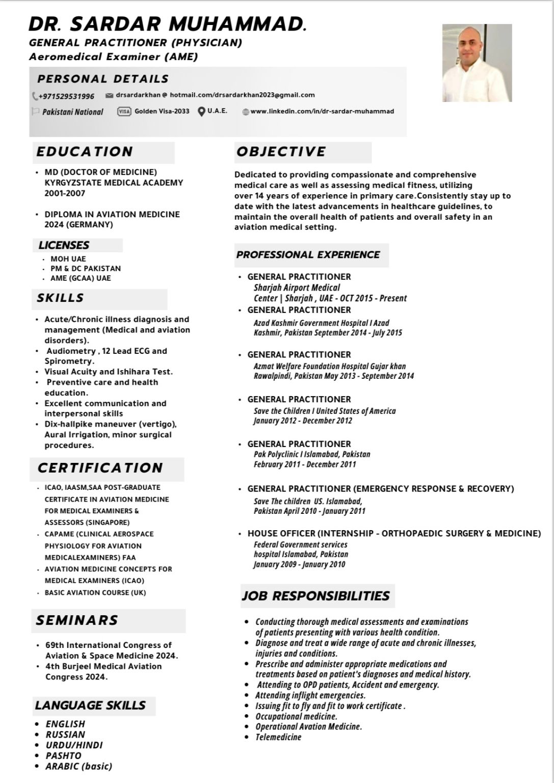 Dr.Sardar Muhammad ,MD on LinkedIn: GP , AME Dr.Sardar Muhammad ,MD on LinkedIn: GP , AME