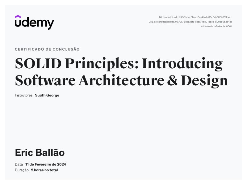 Eric Pedrian Menzel Ballão on LinkedIn: SOLID Principles: Introducing ... Eric Pedrian Menzel Ballão on LinkedIn: SOLID Principles: Introducing ...