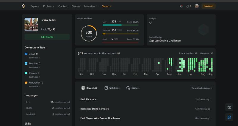 Ishika Gulati on LinkedIn: #codingjourney #leetcode #codestudio # ... Ishika Gulati on LinkedIn: #codingjourney #leetcode #codestudio # ...