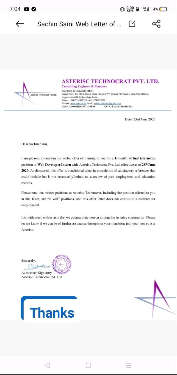 Sachin Saini on LinkedIn: #connections #internship Sachin Saini on LinkedIn: #connections #internship