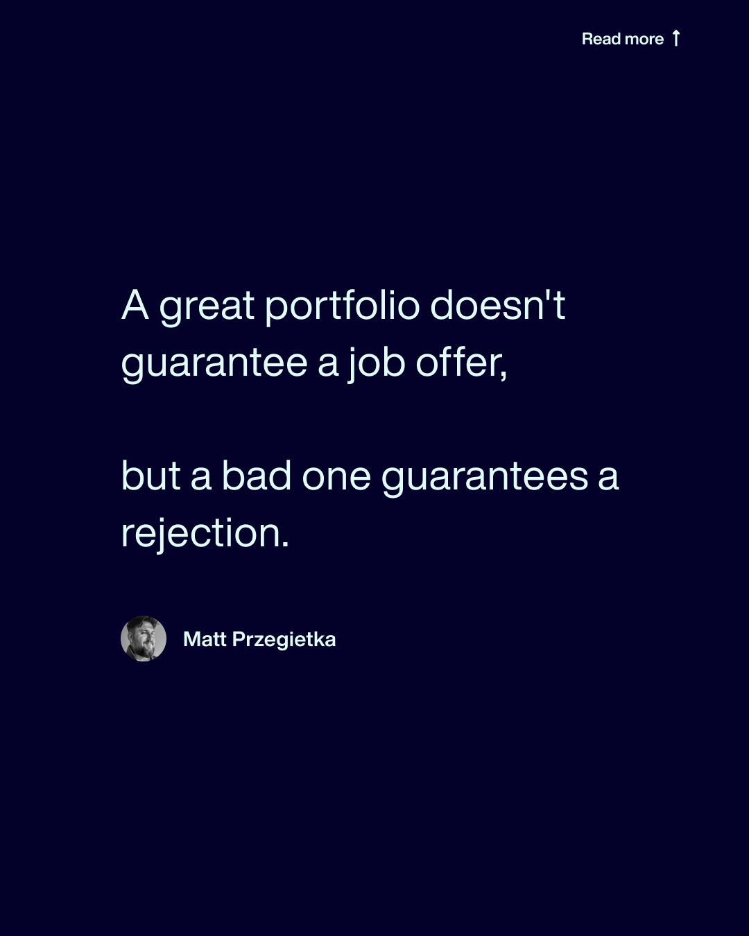Matt Przegietka on LinkedIn: I've reviewed thousands of portfolios ... Matt Przegietka on LinkedIn: I've reviewed thousands of portfolios ...