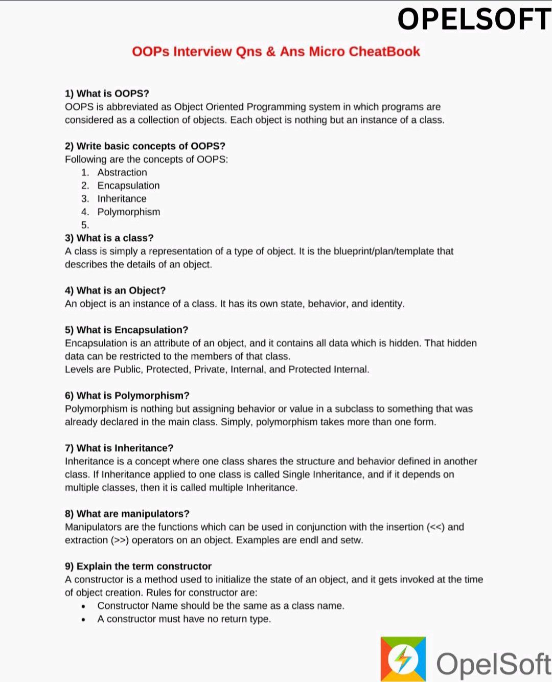 Opelsoft on LinkedIn: #java #oops #interviewquestions #codinginterviews ... Opelsoft on LinkedIn: #java #oops #interviewquestions #codinginterviews ...