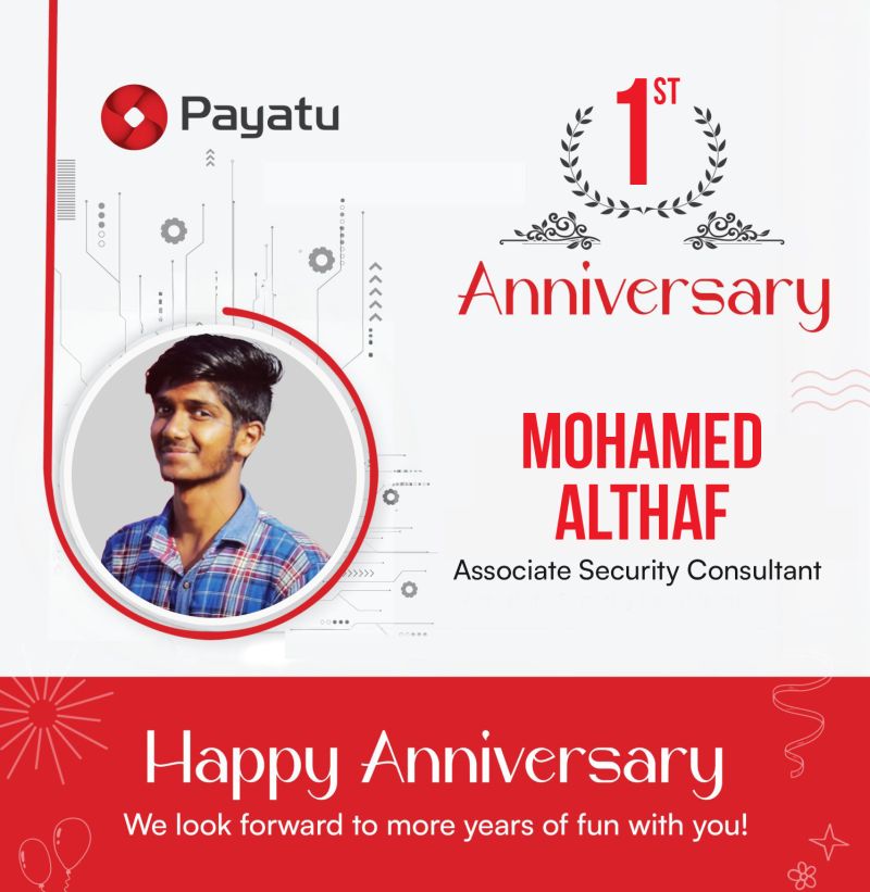 Payatu on LinkedIn: #one #workanniversary #infosec Payatu on LinkedIn: #one #workanniversary #infosec