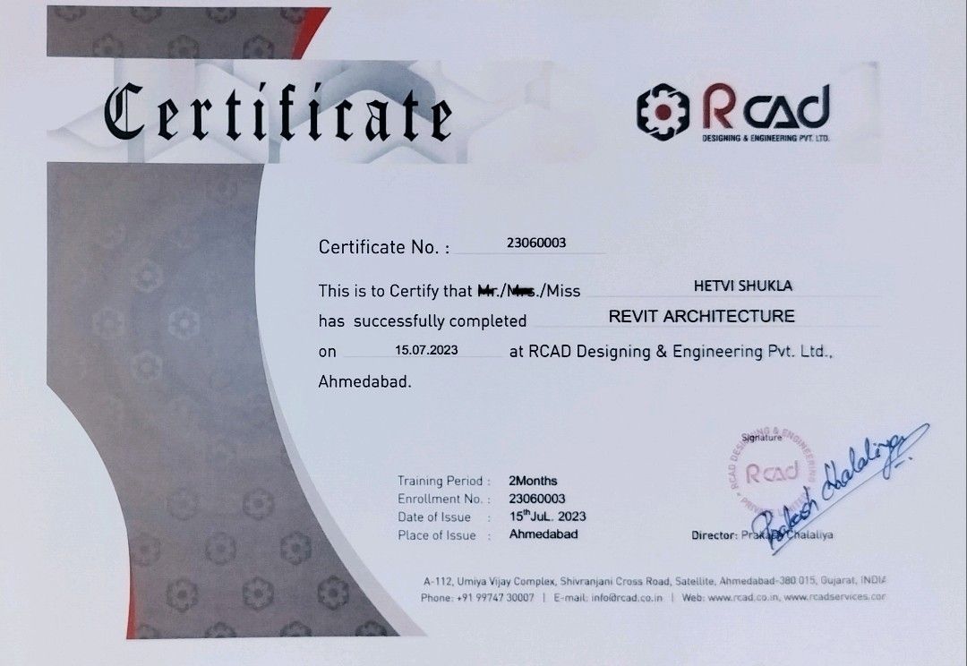 Hetvi Shukla on LinkedIn: Completed my 2 months of training of Revit ... Hetvi Shukla on LinkedIn: Completed my 2 months of training of Revit ...