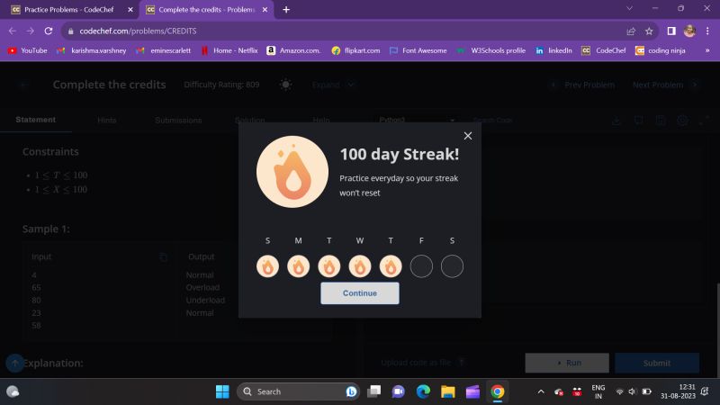 Karishma Varshney on LinkedIn: #100daysofcode #codingstreak #codechef # ... Karishma Varshney on LinkedIn: #100daysofcode #codingstreak #codechef # ...