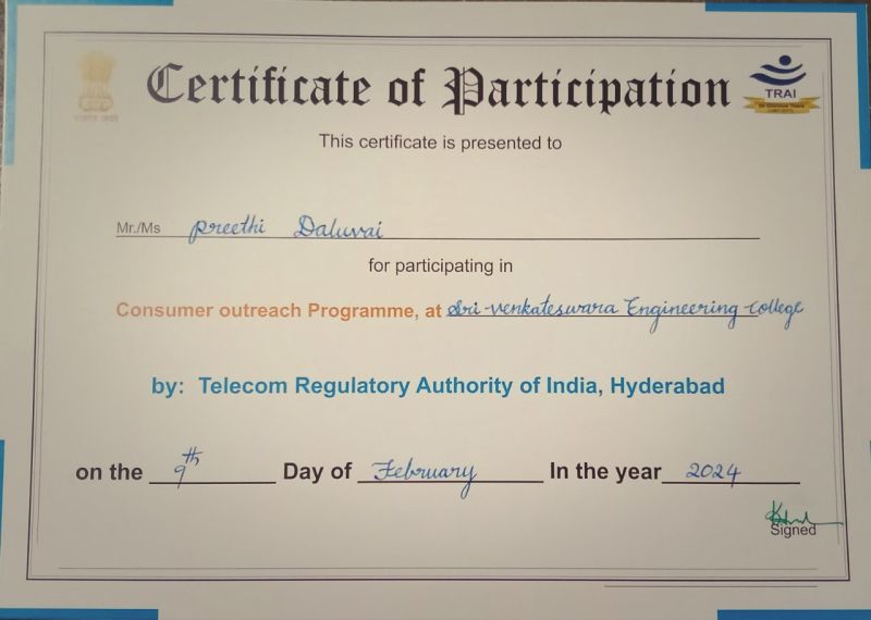 Preethi Daluvai on LinkedIn: #certificate #gratitude #telecommunications Preethi Daluvai on LinkedIn: #certificate #gratitude #telecommunications