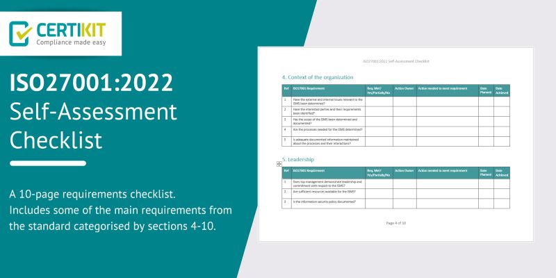 How to measure compliance to ISO27001:2022 with our checklist. Download ... How to measure compliance to ISO27001:2022 with our checklist. Download ...