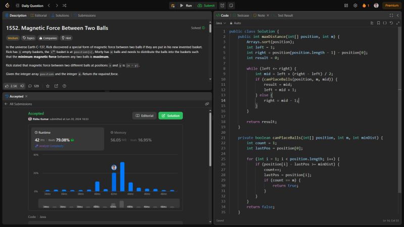Rishu Kumar on LinkedIn: #leetcode #dailycoding #magneticforce # ... Rishu Kumar on LinkedIn: #leetcode #dailycoding #magneticforce # ...