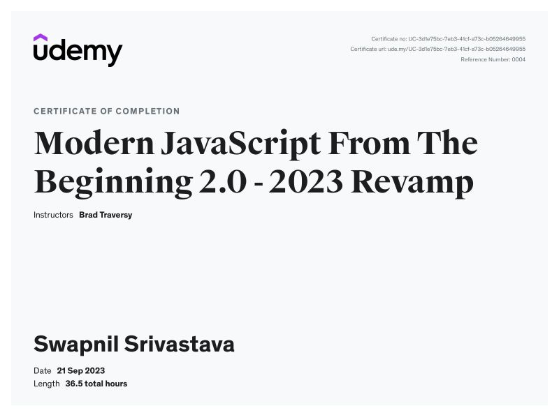 Swapnil Srivastava on LinkedIn: Successfully completed modern ... Swapnil Srivastava on LinkedIn: Successfully completed modern ...