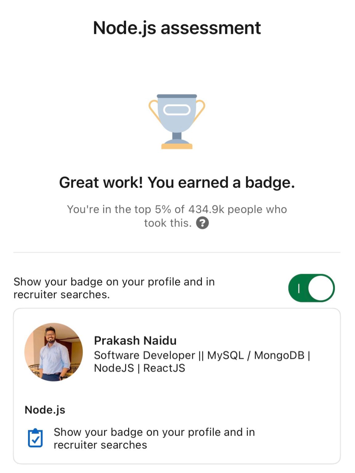 Prakash Naidu on LinkedIn: #upgradeyourself #challengeyourself #nodejs ... Prakash Naidu on LinkedIn: #upgradeyourself #challengeyourself #nodejs ...