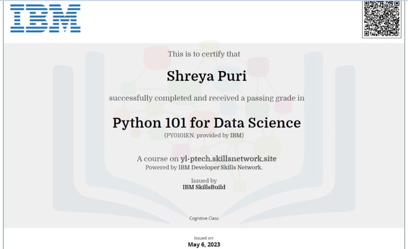 Shreya Puri on LinkedIn: #datascience #python #share #ibmskillsbuild Shreya Puri on LinkedIn: #datascience #python #share #ibmskillsbuild
