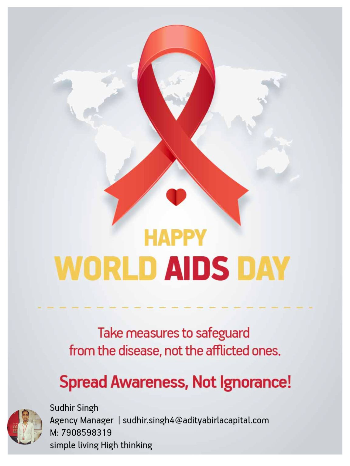 Sudhir Singh on LinkedIn: *AIDS DAY* Sudhir Singh on LinkedIn: *AIDS DAY*
