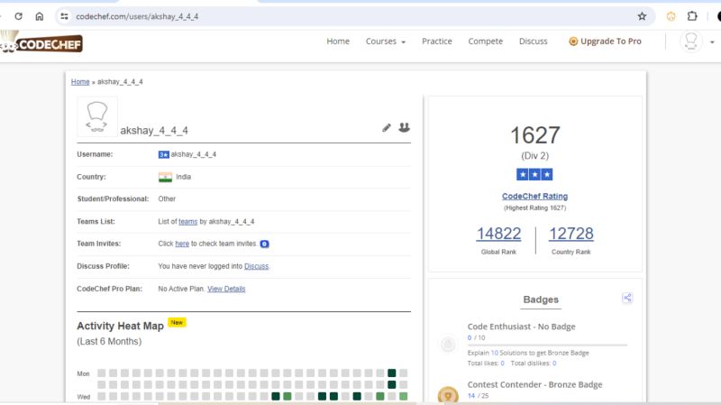 Akshay Lekurwale on LinkedIn: #codechef #competitiveprogramming Akshay Lekurwale on LinkedIn: #codechef #competitiveprogramming
