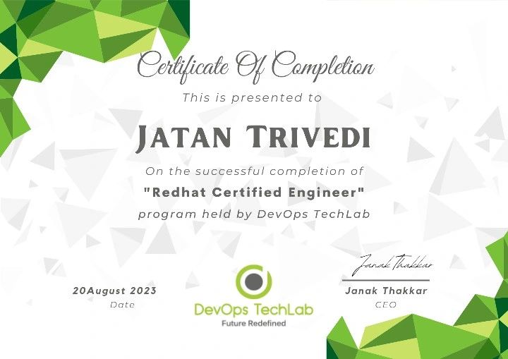 Jatan Trivedi on LinkedIn: #roadtodevops #devopstechlab #linuxtraining ... Jatan Trivedi on LinkedIn: #roadtodevops #devopstechlab #linuxtraining ...