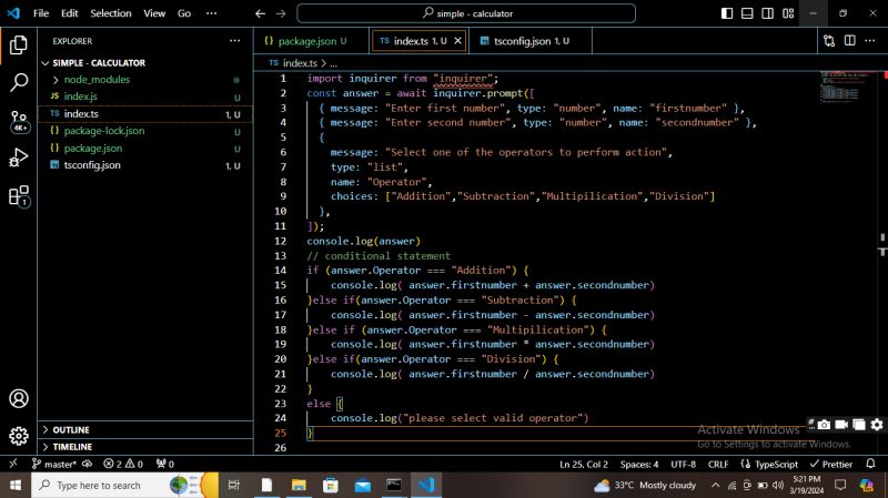 Nimra Talha on LinkedIn: I created simple calculator using typescript ... Nimra Talha on LinkedIn: I created simple calculator using typescript ...