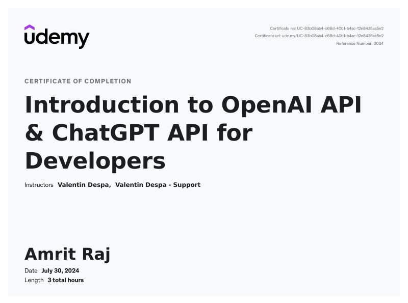AMRIT RAJ on LinkedIn: #openai #chatgpt #api #developers # ... AMRIT RAJ on LinkedIn: #openai #chatgpt #api #developers # ...