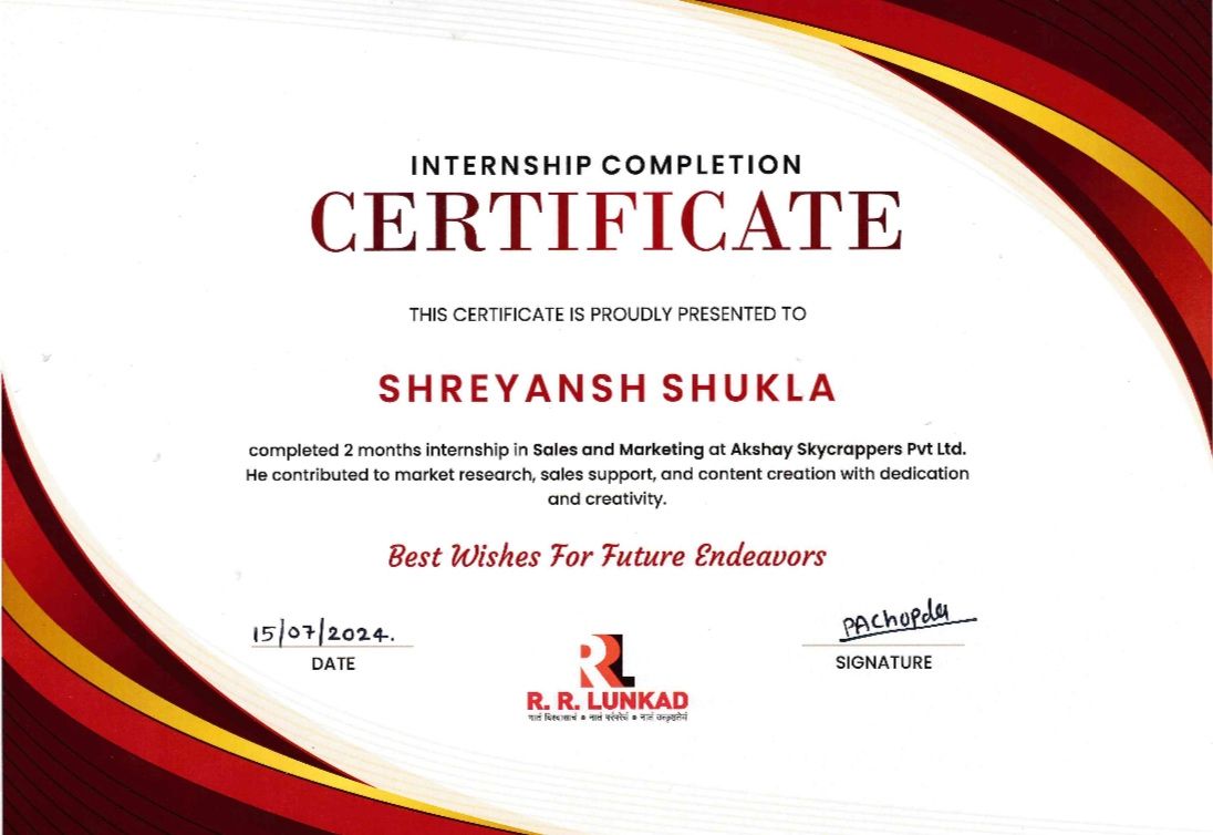Shreyansh Shukla on LinkedIn: I am thrilled to share that I have ... Shreyansh Shukla on LinkedIn: I am thrilled to share that I have ...