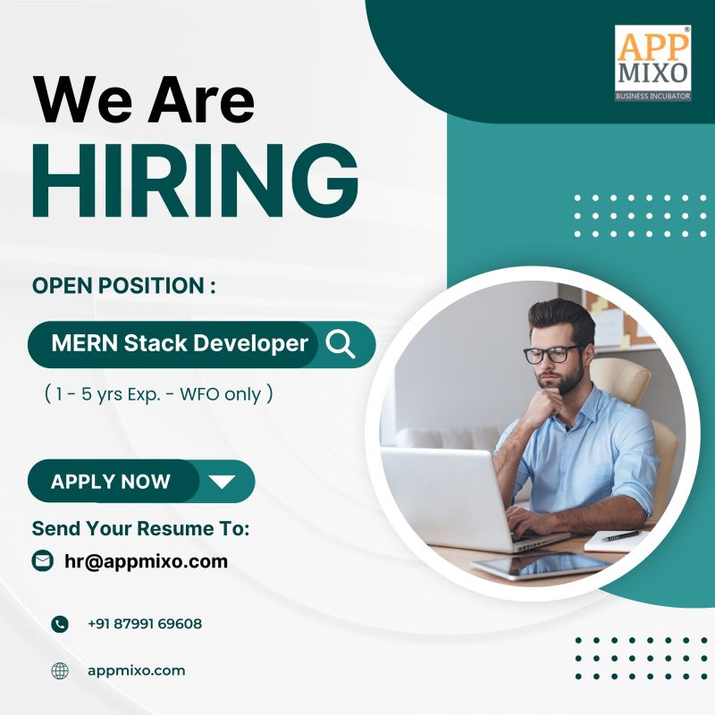 AppMixo® on LinkedIn: 🚀 AppMixo® is Hiring MERN Stack Developers! 🚀 ... AppMixo® on LinkedIn: 🚀 AppMixo® is Hiring MERN Stack Developers! 🚀 ...