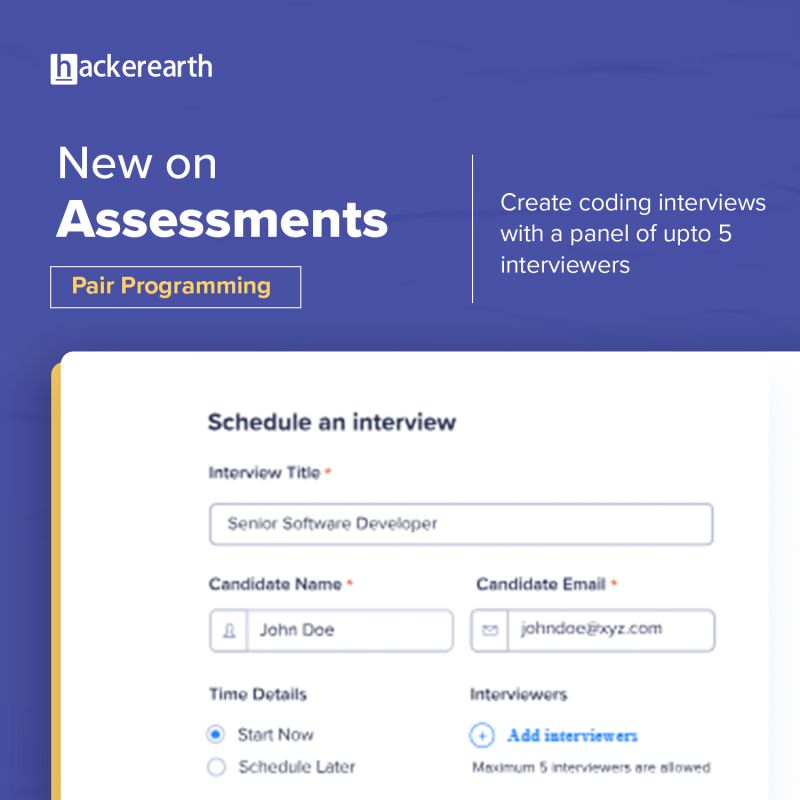Create a coding interview with HackerEarth | HackerEarth posted on the ... Create a coding interview with HackerEarth | HackerEarth posted on the ...