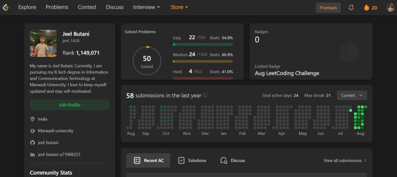Jeel Butani on LinkedIn: #365daychallenge #leetcode #dailycoding # ... Jeel Butani on LinkedIn: #365daychallenge #leetcode #dailycoding # ...
