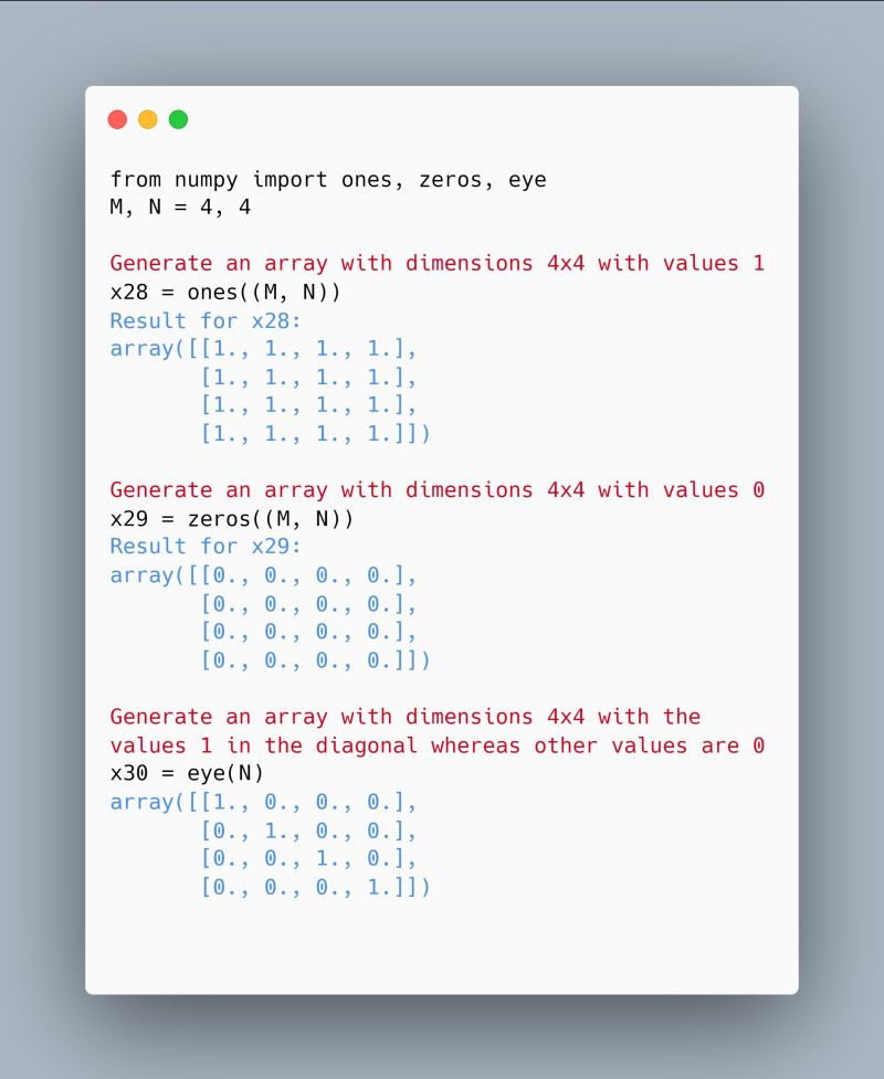 Python fundamentals on LinkedIn: SPECIAL ARRAYS IN NUMPY LIBRARY ... Python fundamentals on LinkedIn: SPECIAL ARRAYS IN NUMPY LIBRARY ...