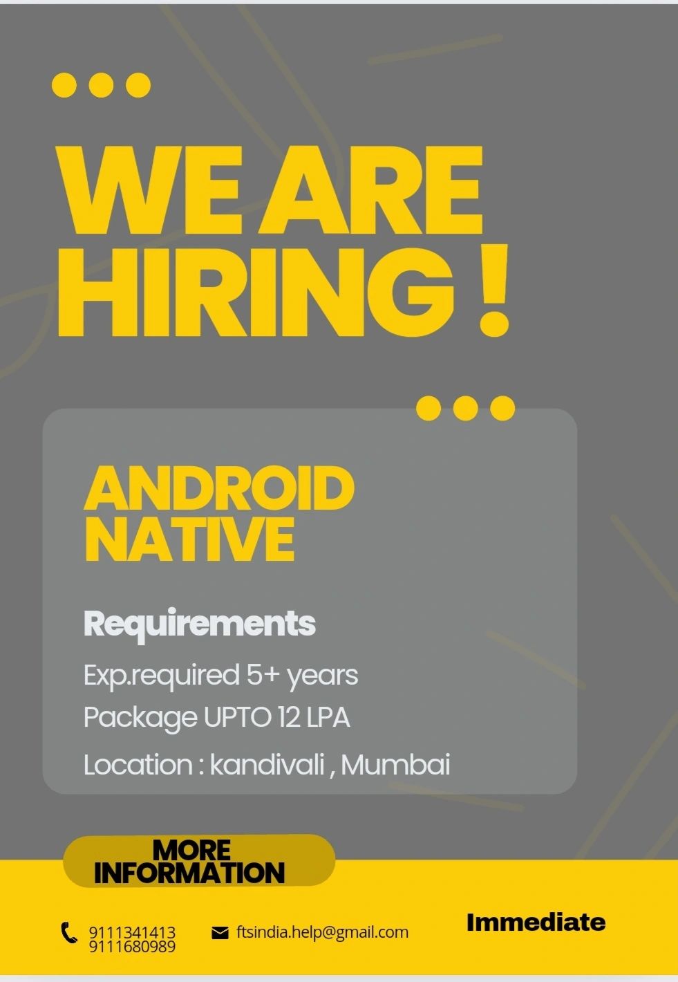 Bhupendra Singh on LinkedIn: #native #android #web #mumbai Bhupendra Singh on LinkedIn: #native #android #web #mumbai