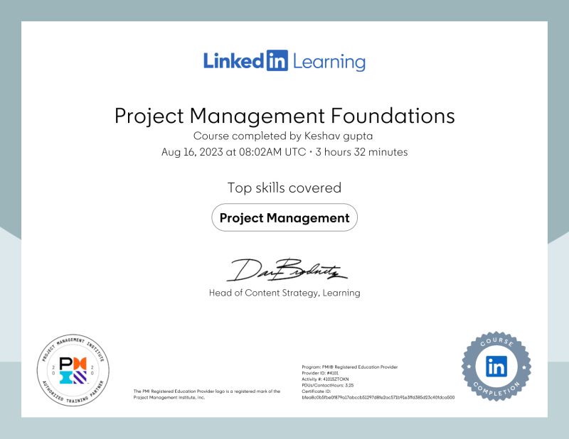 Keshav gupta on LinkedIn: Certificate of Completion Keshav gupta on LinkedIn: Certificate of Completion