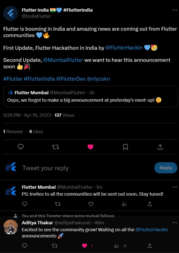 Flutter India on LinkedIn: #flutterindia #fluttermumbai #flutter Flutter India on LinkedIn: #flutterindia #fluttermumbai #flutter