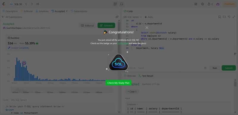 Saad Bajwa on LinkedIn: #leetcode #sql #techskills #continuouslearning ... Saad Bajwa on LinkedIn: #leetcode #sql #techskills #continuouslearning ...