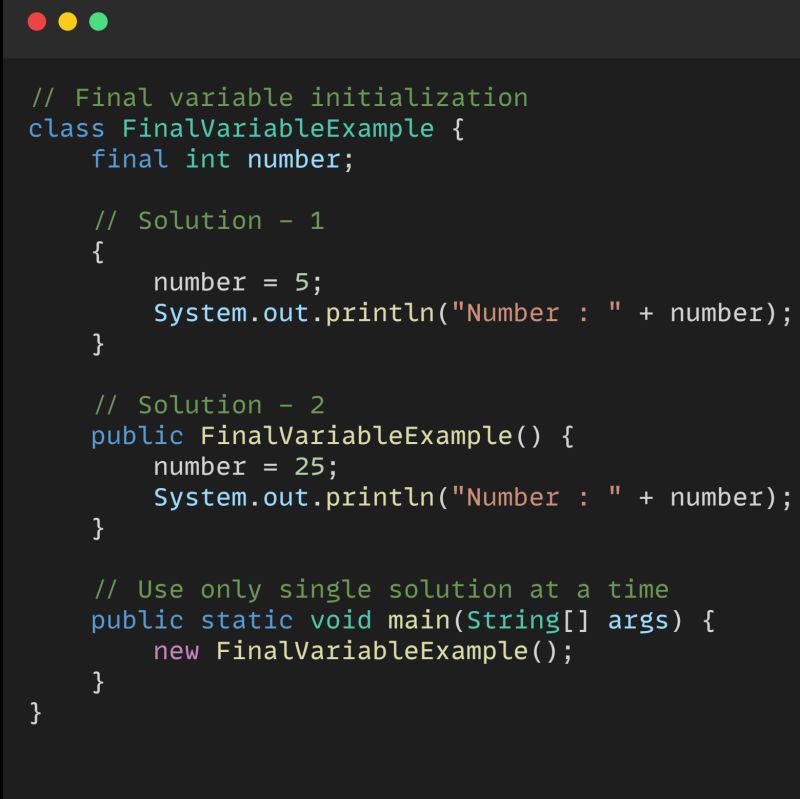 Satyajit Bhatt on LinkedIn: #javaprogramming #finalvariables # ... Satyajit Bhatt on LinkedIn: #javaprogramming #finalvariables # ...