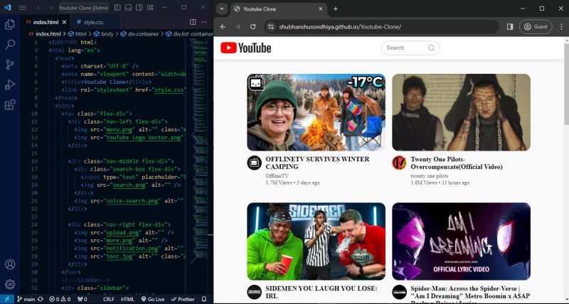 Shubhanshu Sondhiya on LinkedIn: #html #css #webdevelopment #youtubeclone Shubhanshu Sondhiya on LinkedIn: #html #css #webdevelopment #youtubeclone