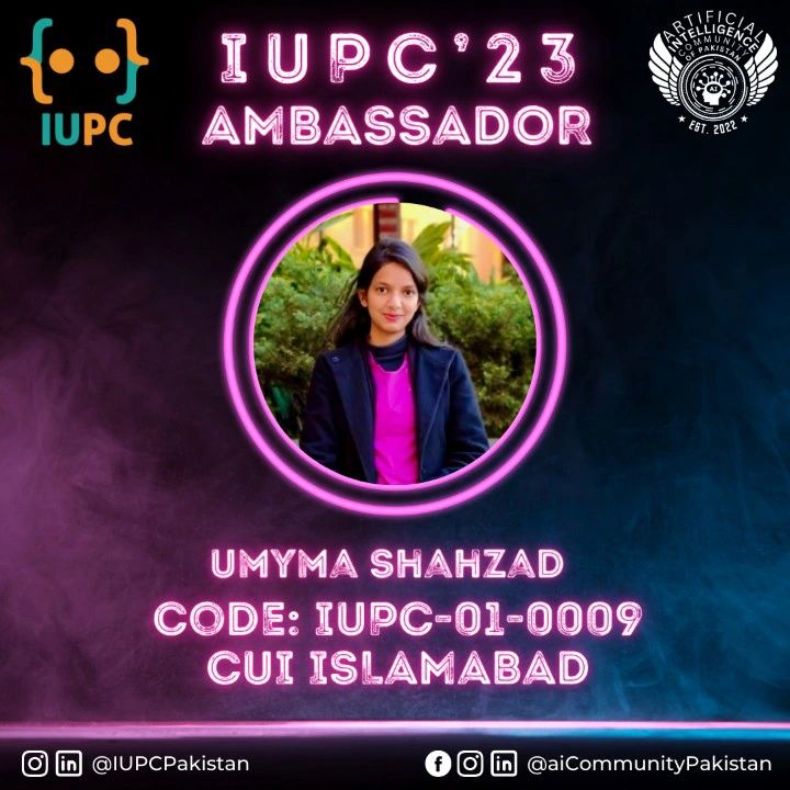 Umyma Shahzad on LinkedIn: #codingcompetition #ambassador #discountcode ... Umyma Shahzad on LinkedIn: #codingcompetition #ambassador #discountcode ...