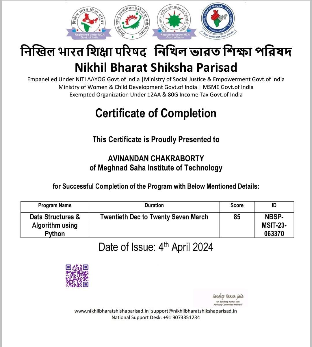 AVINANDAN CHAKRABORTY on LinkedIn: #nbsp #datastructure_algorithm_python AVINANDAN CHAKRABORTY on LinkedIn: #nbsp #datastructure_algorithm_python