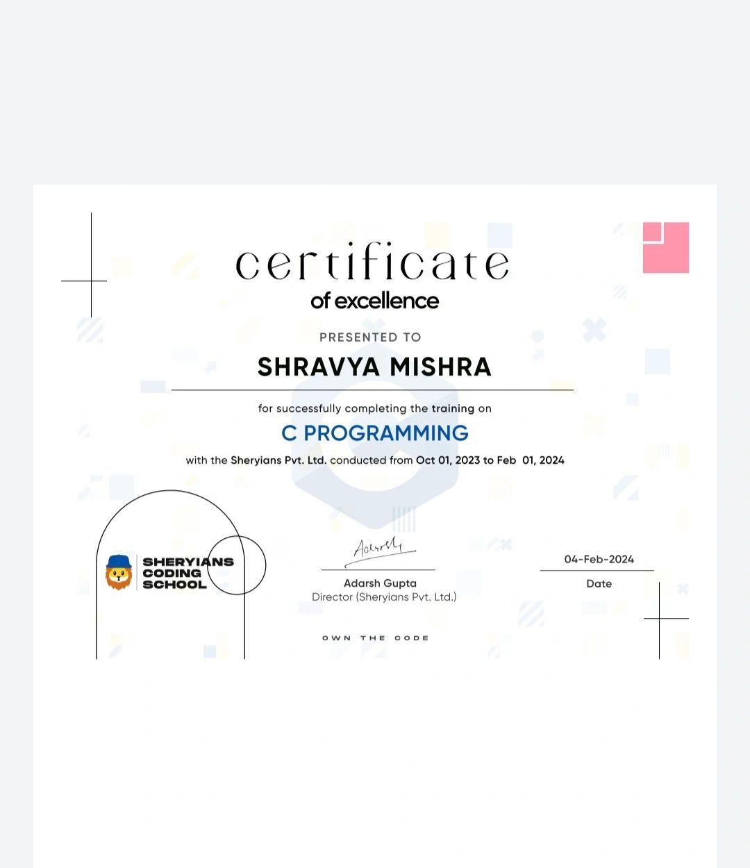 Shravya Mishra on LinkedIn: #programming #c Shravya Mishra on LinkedIn: #programming #c
