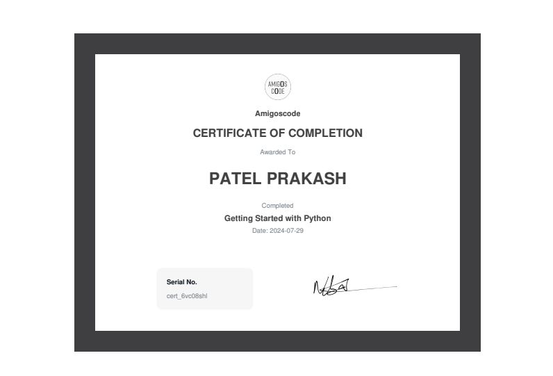 Prakash Patel on LinkedIn: #python #programming #amigoscode # ... Prakash Patel on LinkedIn: #python #programming #amigoscode # ...