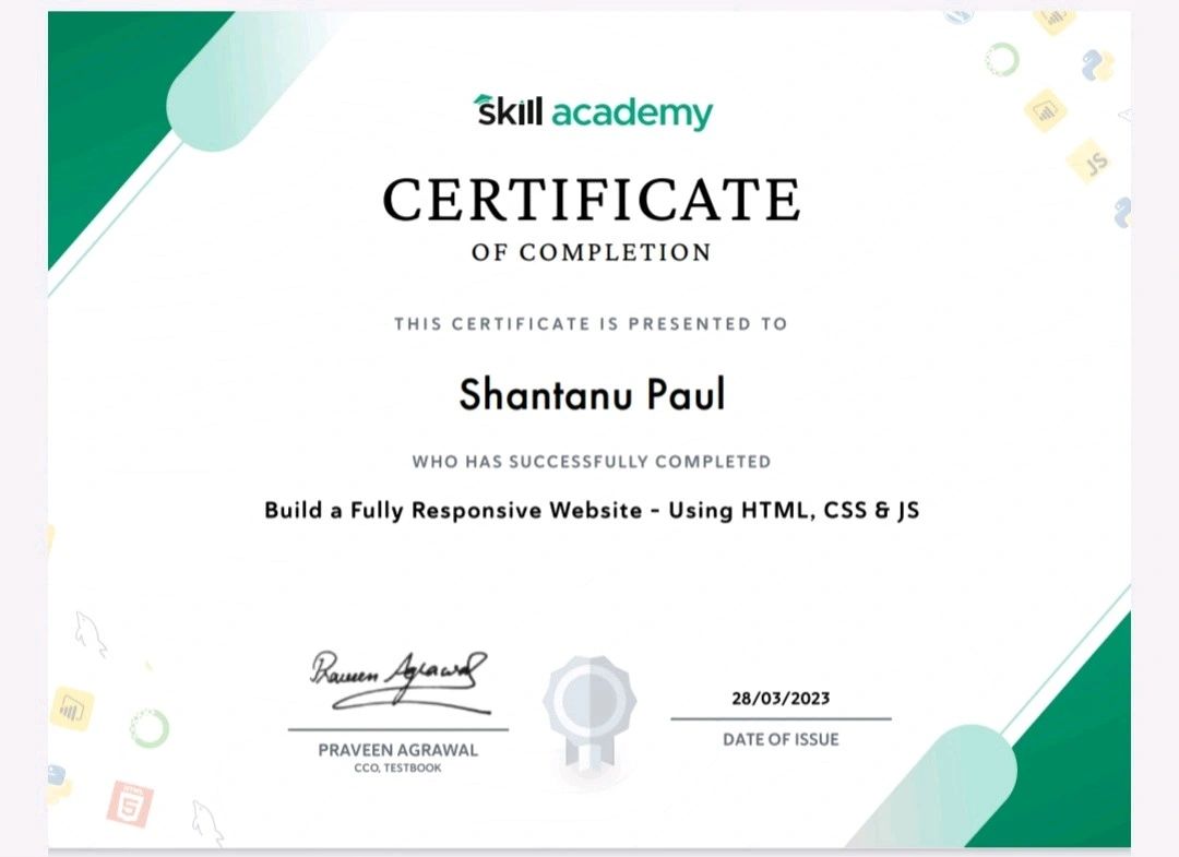 Shantanu Paul on LinkedIn: #webdevelopment #skillacademy # ... Shantanu Paul on LinkedIn: #webdevelopment #skillacademy # ...