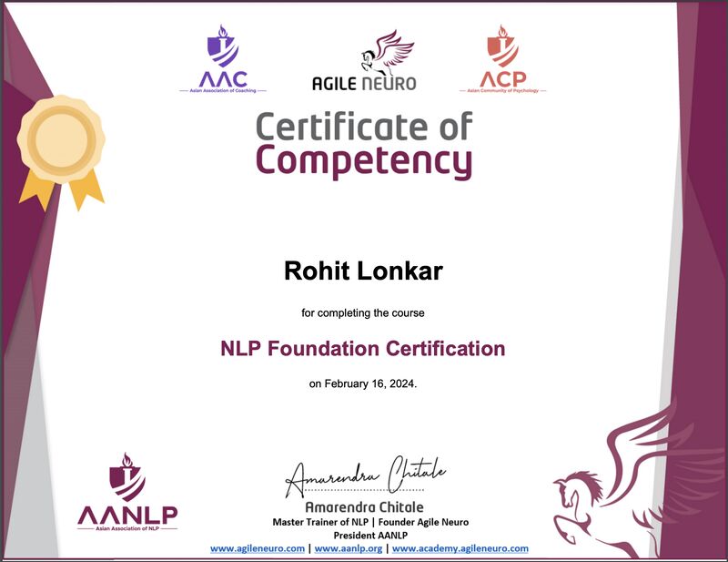 Rohit Lonkar on LinkedIn: #nlpcoaching Rohit Lonkar on LinkedIn: #nlpcoaching