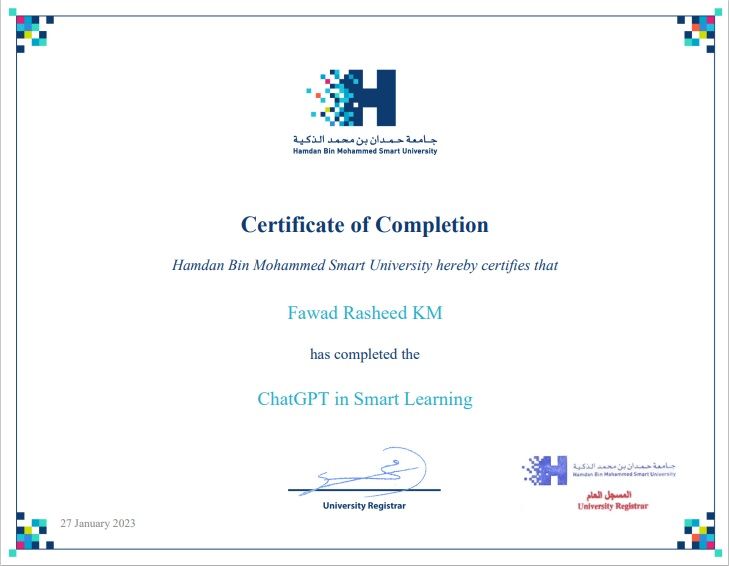 Fawad Rasheed KM on LinkedIn: #chatgpt #ai #hbmu #uae #teachertraining Fawad Rasheed KM on LinkedIn: #chatgpt #ai #hbmu #uae #teachertraining