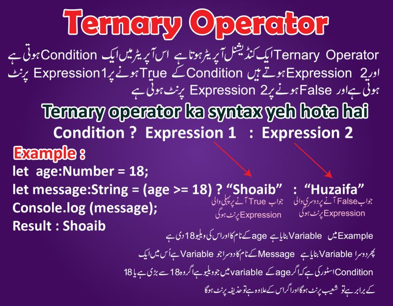 Shoaib Khan on LinkedIn: Ternary Operator 😎 Shoaib Khan on LinkedIn: Ternary Operator 😎