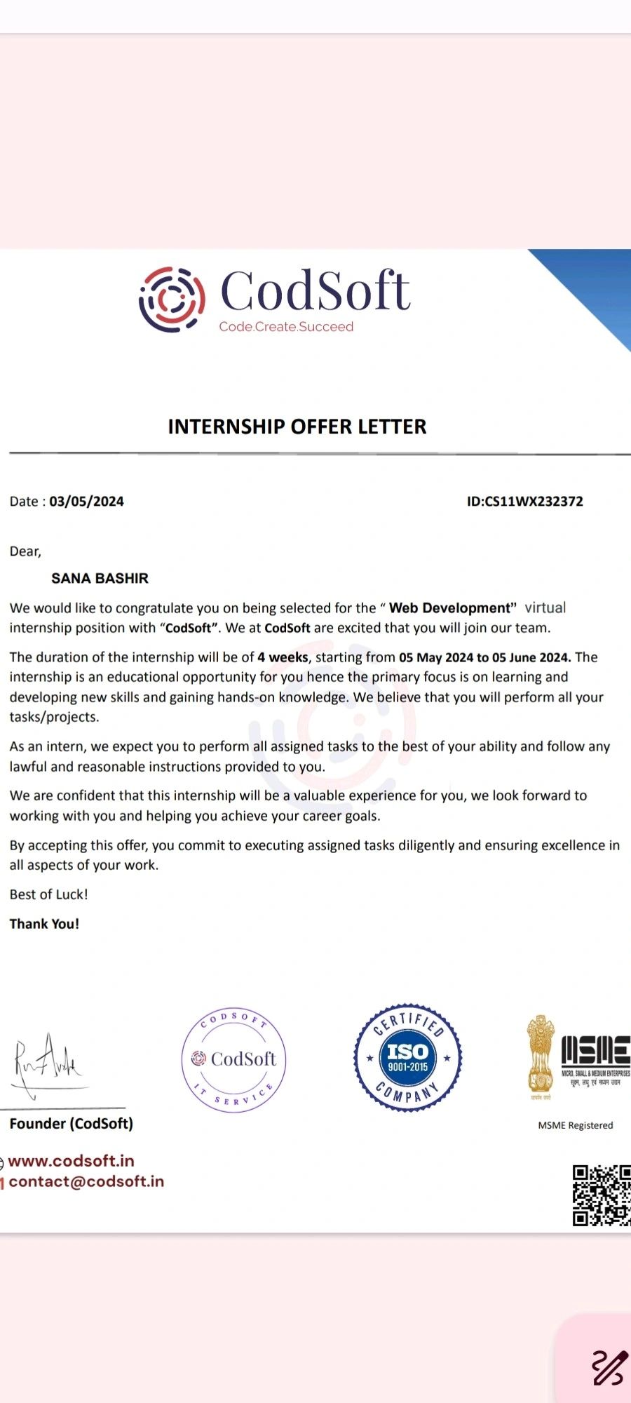 Sana Bashir on LinkedIn: #codsoft #webdevlopment Sana Bashir on LinkedIn: #codsoft #webdevlopment